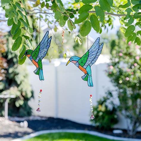 Stained Glass Window Hanging Sun Catchers Vivid Real Stain