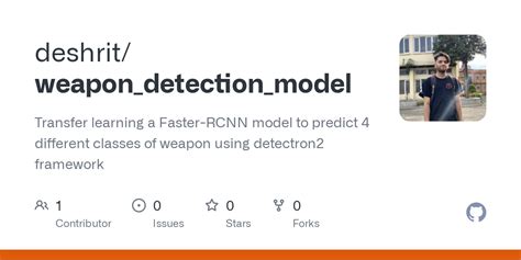 Github Deshritweapondetectionmodel Transfer Learning A Faster
