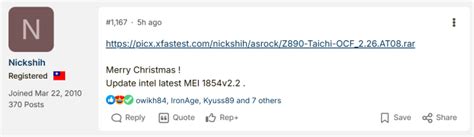 Intel Partners Push Out New Z890 Motherboard Bios Update With 0x114 Microcode Asus Gigabyte