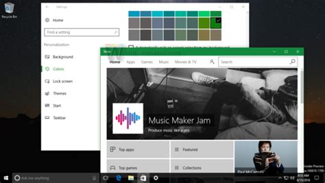 Windows Build Has Colored Title Bars For Universal Apps