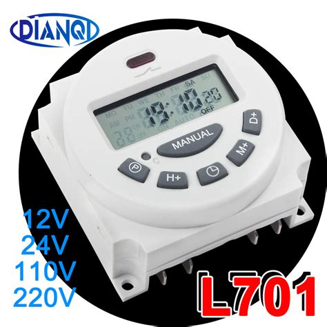 New Type L701 Ac 220v 230v 12v 110v 24v 16a Digital Timer Controller 7 Days Weekly Programmabl O