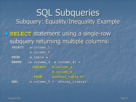 Ppt Sql Subqueries And Join Types Powerpoint Presentation Free