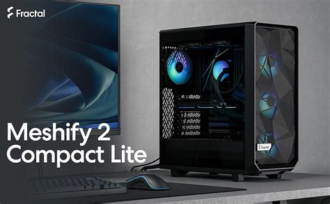 Fractal Design Meshify 2 Compact Lite Rgb Black Tg Light Tint Electronics