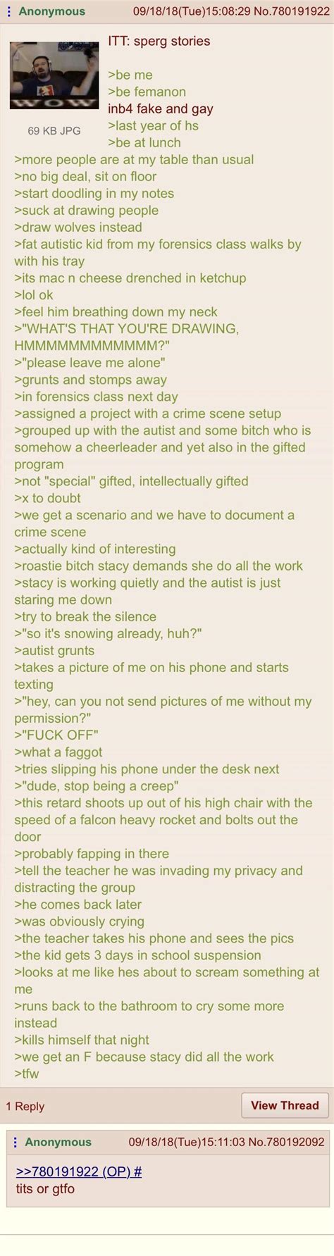 Anons High School Experience Rgreentext