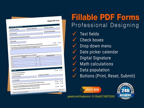 Professional Fillable Pdf Forms Pdf Editing Pdf Form Design Upwork