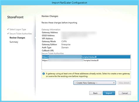 Import A Netscaler Gateway Storefront 312