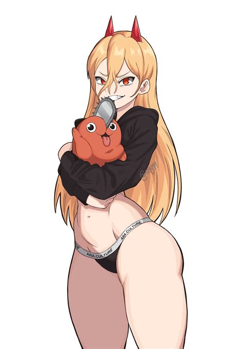 Power And Pochita Chainsaw Man Drawn By Mg Danbooru