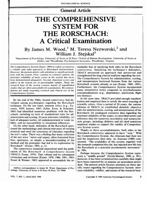 Pdf Rorschach Interpretation Dokumen Tips