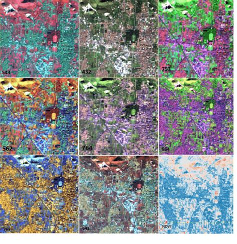 combinations of landsat 8 bands qgis images download scientific diagram