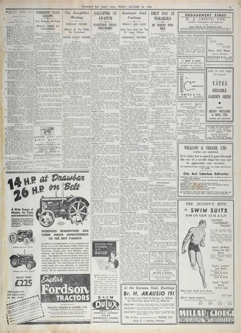 Hawkes Bay Daily Mail 1938 10 28 Hawke S Bay Knowledge Bank