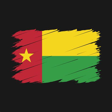 Guinea Bissau Flag Brush Vector Art At Vecteezy