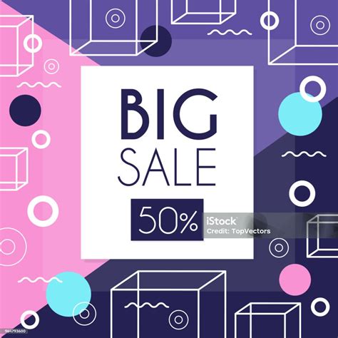 Penjualan Besar 50 Persen Off Desain Template Banner Diskon Musiman