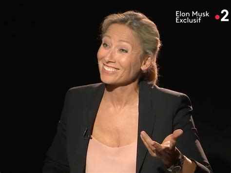 Anne Sophie Lapix fait une drôle de tête pendant son interview avec
