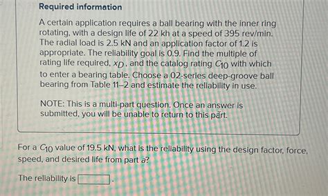 Solved Required Informationa Certain Application Requires A