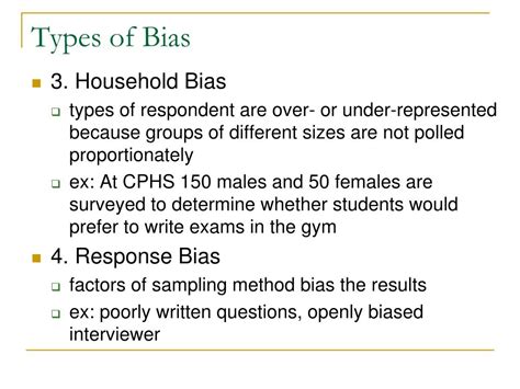 Different Bias Types