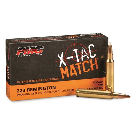 Pmc X Tac Match 223 Remington Otm 77 Grain 20 Rounds 294261