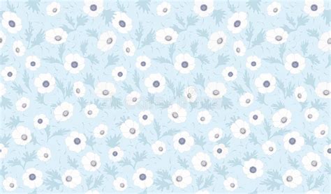 Horizontally And Vertically Repeatable Vector Seamless Floral Pattern Illustration Stock