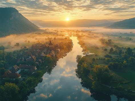 Surreal Map Of Lithuania Merging Natural Beauty With Urban Scenes In A