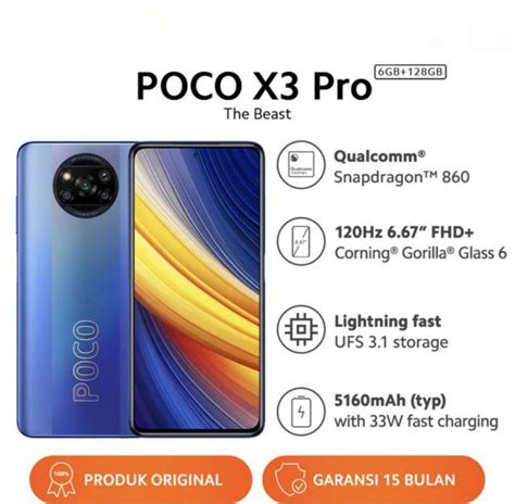Jual Xiaomi POCO X3 Pro Smartphone 6GB 128GB Frost Blue Di Seller Rinjani Store Cideng Kota