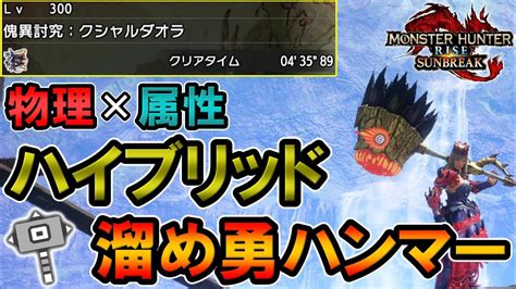 【サンブレイク】属性が通りづらくても大丈夫！ 物理と属性を併せ持つ溜め変化勇ハンマー装備が強い！【モンハンライズ】 Youtube