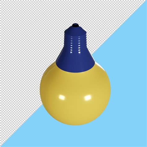 Premium Psd Led Bulb Isolated Lightbulb Realistic 3d Render