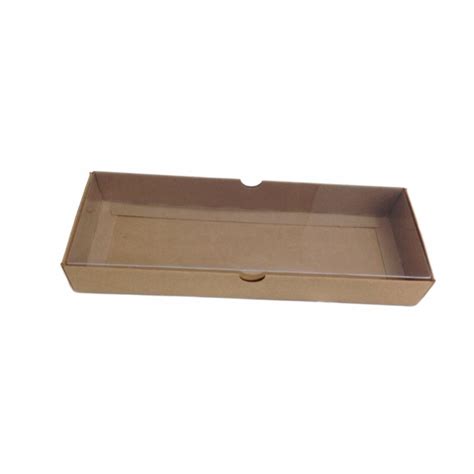 Rectangle Box 12 Kraft Clear Lid The Packaging Place