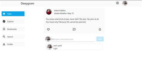 Github Yashpatel Deepgram React Social Media For Movie
