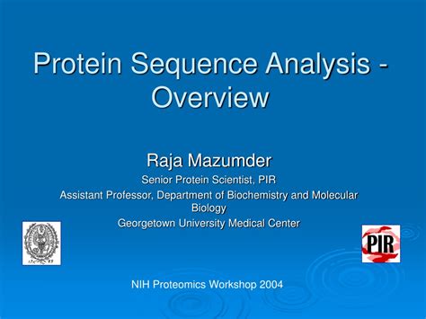 PPT Protein Sequence Analysis Overview PowerPoint Presentation