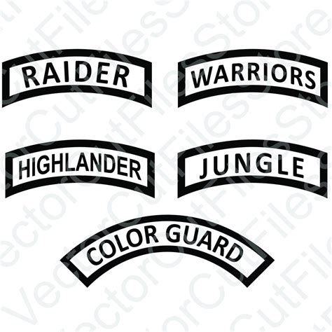 Us Army Tabs 4 Vector Cut File Etsy
