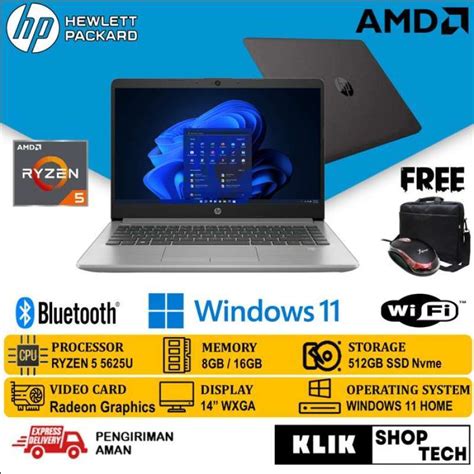 Promo Laptop Hp 245 G9 Ryzen 5 5625u Ram 16gb 512gb Ssd 14 Inch Hd Win 11 Diskon 33 Di Seller