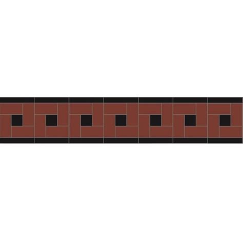 Lattice Red And Black Border Victorian Tiles Of London
