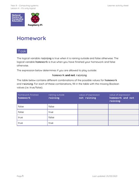 l4 homework computing systems y8 pdf boolean algebra teaching