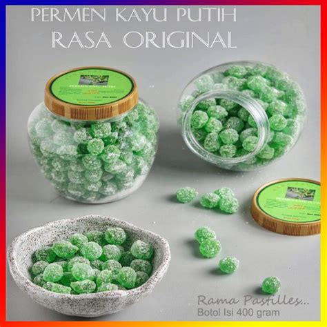 Permen Rasa Kayu Putih Asli 400 Gram Kemasan Toples Kendi Unik Dan Lucu