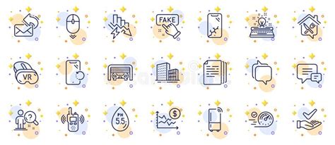 Outline Set Of Transmitter Messenger And Smartphone Broken Line Icons For Web App Pictogram