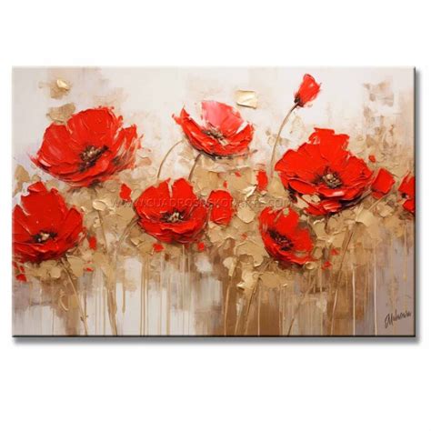 Cuadro Flores Rojas
