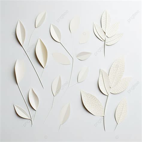 흰 종이 잎과 가지 4 고해상 나뭇잎 배경 일러스트 및 사진 무료 다운로드 Pngtree