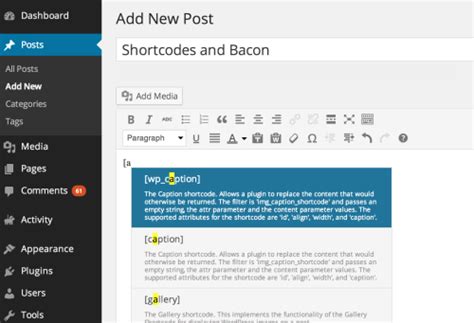 Shortcode Suggest Helps You Discover Shortcodes In Wordpress Wp Tavern