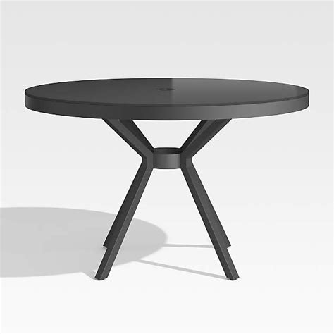Dune Black Glass Outdoor Dining Table Set Crate And Barrel