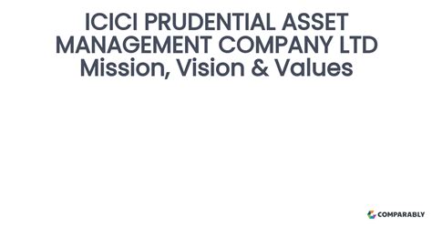 Icici Prudential Asset Management Company Ltd Mission Vision And Values