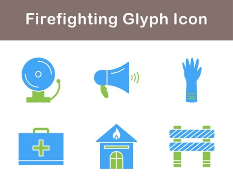 Firefighting Vector Icon Set 21467326 Vector Art At Vecteezy
