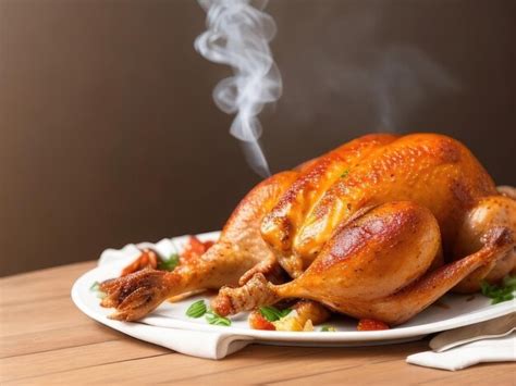Premium Photo A Plate Of Delicious Smoked Chicken
