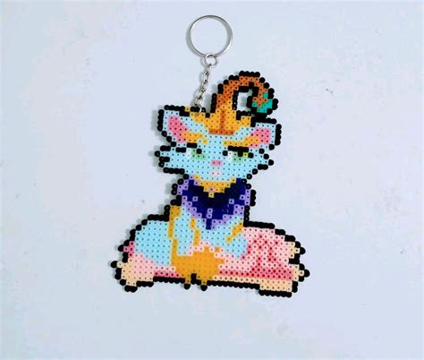 Chaveiro Yuumi League Of Legends Perler Beads No Elo7 Pixoria