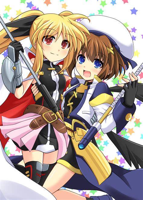 Fate Testarossa Yagami Hayate Bardiche And Schwertkreuz Lyrical