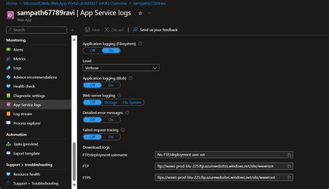Nodejs Why Is The Log Stream Empty For My Node App On Azure Stack
