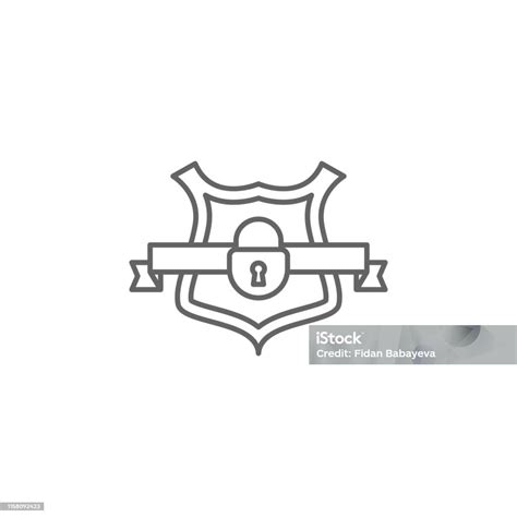정의 방어 개요 아이콘입니다 법률 일러스트 라인 아이콘의 요소입니다 표지판 기호 및 벡터는 웹 기호 모바일 앱 Ui Ux에 사용할 수 있습니다 개념에 대한 스톡 벡터 아트