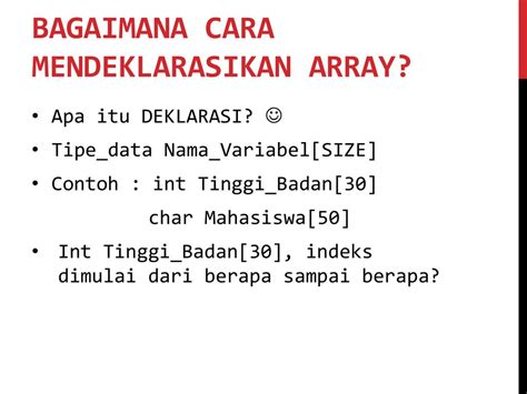 Array D Meriska Defriani S Komp Algoritma Dan Pemrograman Ii Ppt