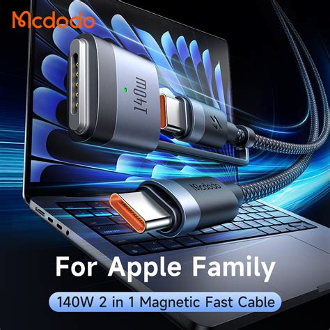 Mcdodo Ca 0140 240w140w 2 In 1 Usb C To Usb C Magsafe 3 Cable 2m