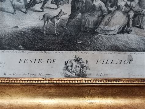 Proantic Village Festivals After David Teniers Pair Of Engravings