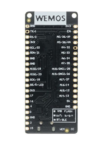 Esp32 Mini D1 Wifi Bluetooth Wireless Board Module Based Esp Wroom 32