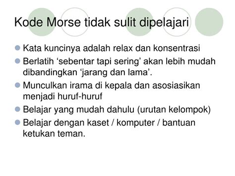 Ppt Kode Morse Powerpoint Presentation Free Download Id5084072